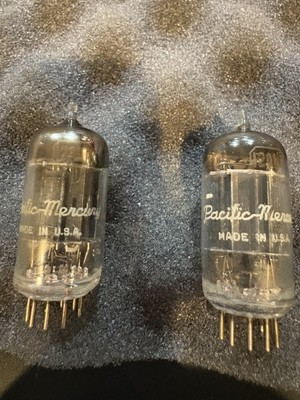 PacificMercury RCA 12AU7 Match Pair Long Black Plate DGet Hickok&MAXI ...