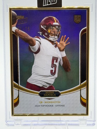 2024 Topps Now Rookie Campaign QB Jayden Daniels Gold-Framed BLUE /75 ...