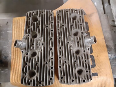 FORD FLATHEAD V8 39-48 EDELBROCK FINNED ALUMINUM HEADS GREAT PATINA /R1 ...