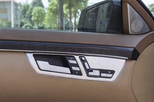 For Benz S-Class W221 2008-2013 Silver Steel Inner Door Handle Cover ...