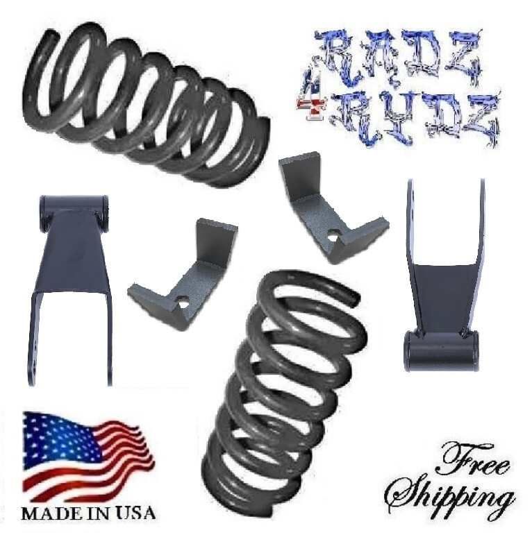 1983-1997 Ford Ranger Mazda B 2WD 3" Lowering Coils 5" Flip 2" Shackles ...
