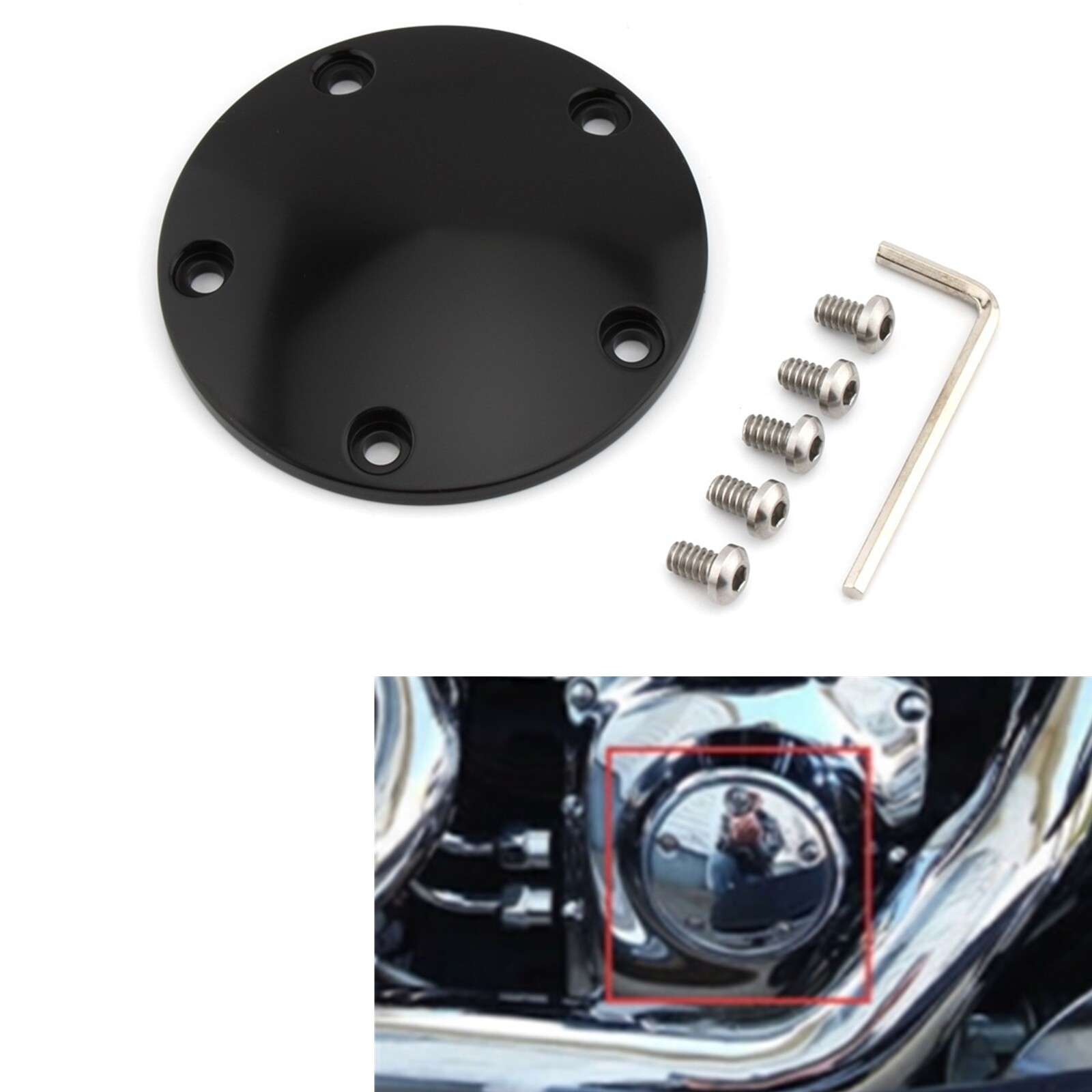 1Set Black Domed Timing Points Cover For Harley Davidson Breakout 1999-2017 sng | eBay