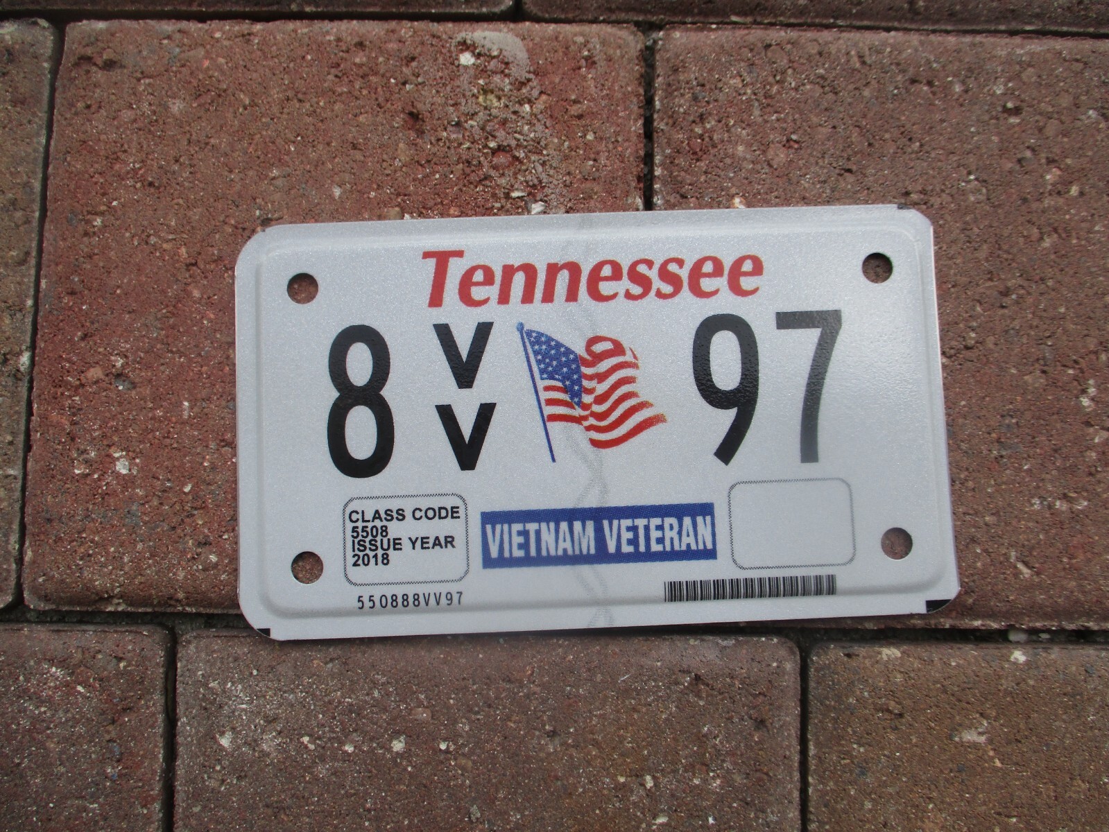 Tennessee Vietnam Veteran motorcycle license plate # 8 97 | eBay