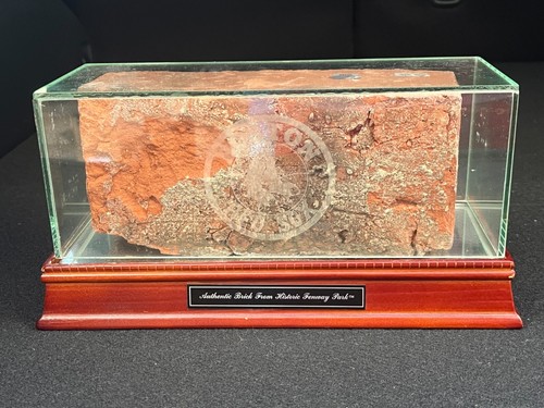 Boston Red Sox Authentic Fenway Park Brick w/Glass Case Display Steiner ...