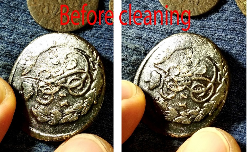 Russia Russian Empire 1 kopeck 1766 MM Overstrike 2 Kopeck 1762 Copper ...