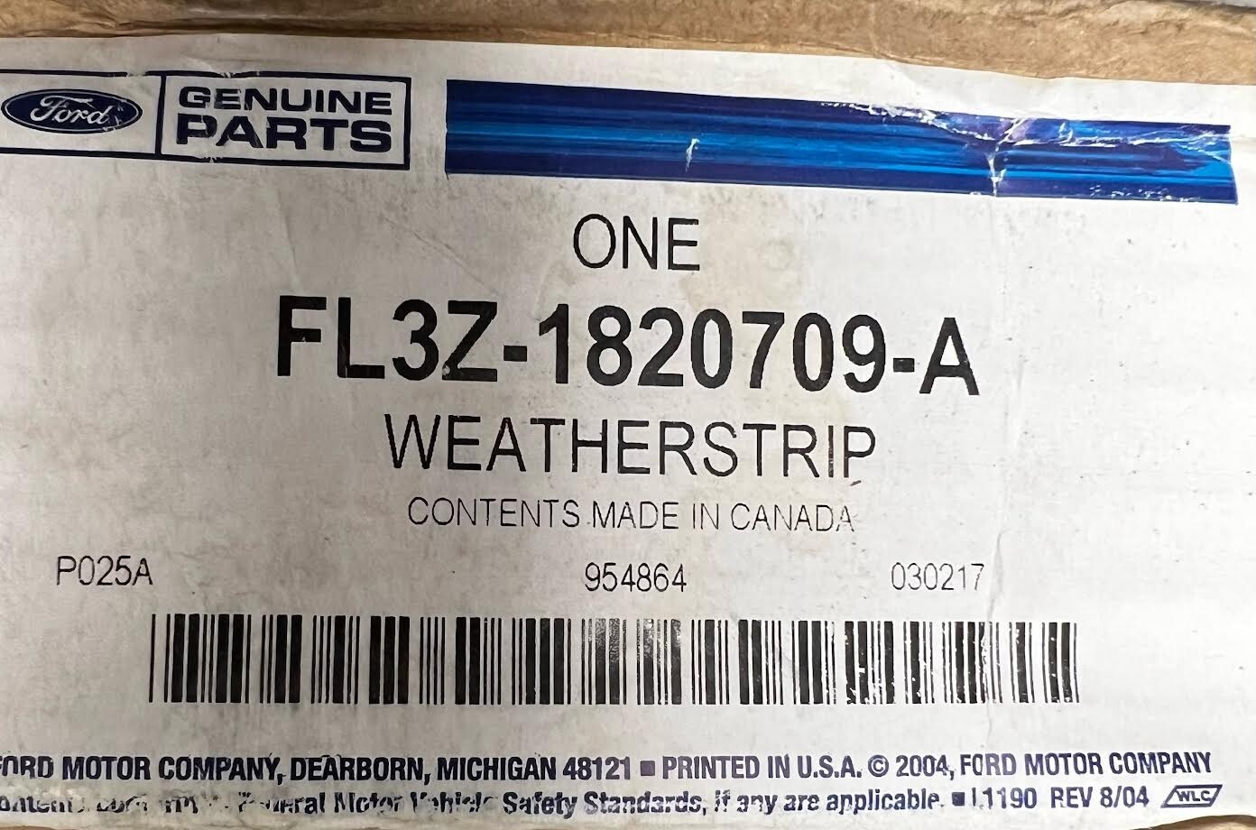 Ford OEM Door Seal FL3Z1820709A Image 6 for sale online | eBay