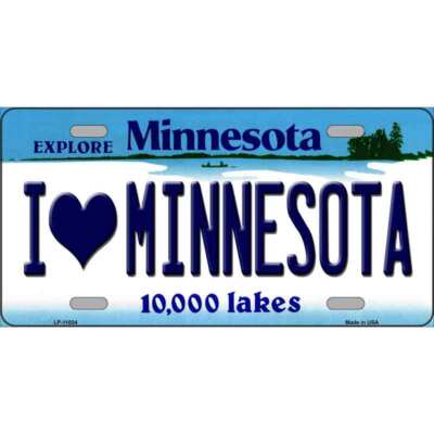 I Love Minnesota Novelty Metal Vanity License Plate Tag LP-11034 | eBay
