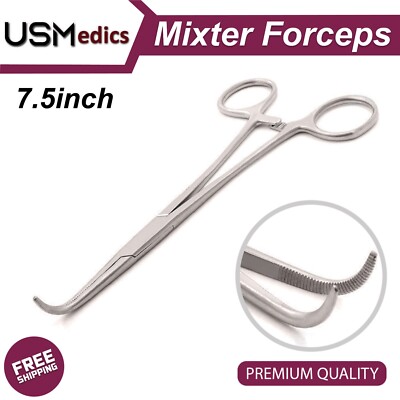 Right Angled MIXTER HEMOSTAT Forceps 7.5" FINE Point, Surgical ...