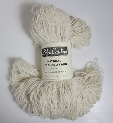 Belex Carding New Zealand Home Spun Wool 200 g Natural Colored | eBay