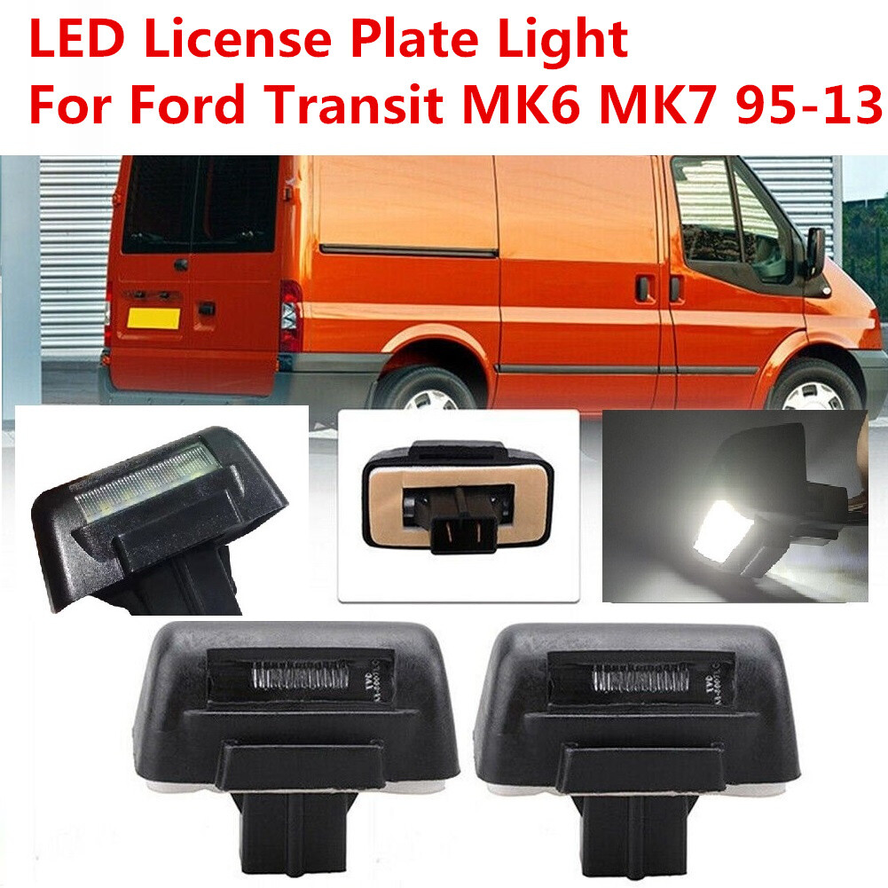 2x LED Number Plate Light With Bulbs For Transit Tourneo Connect MK4 ...