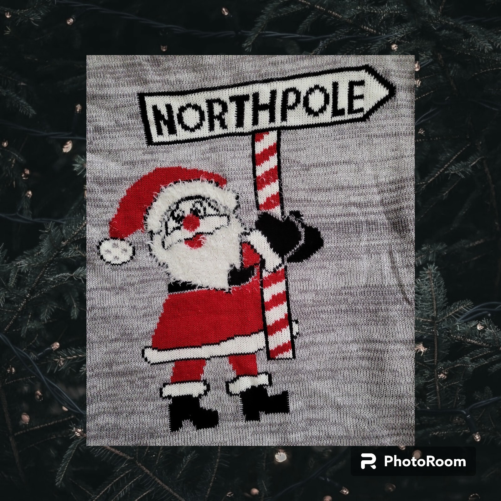 No Boundaries SANTA NORTH POLE Ugly Christmas Sweater… - Gem