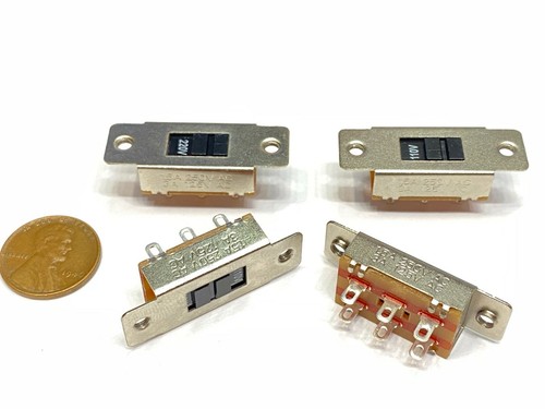 4 x Selector Select Slide Switch DPDT 2P2T Voltage AC 110V 220V power ...