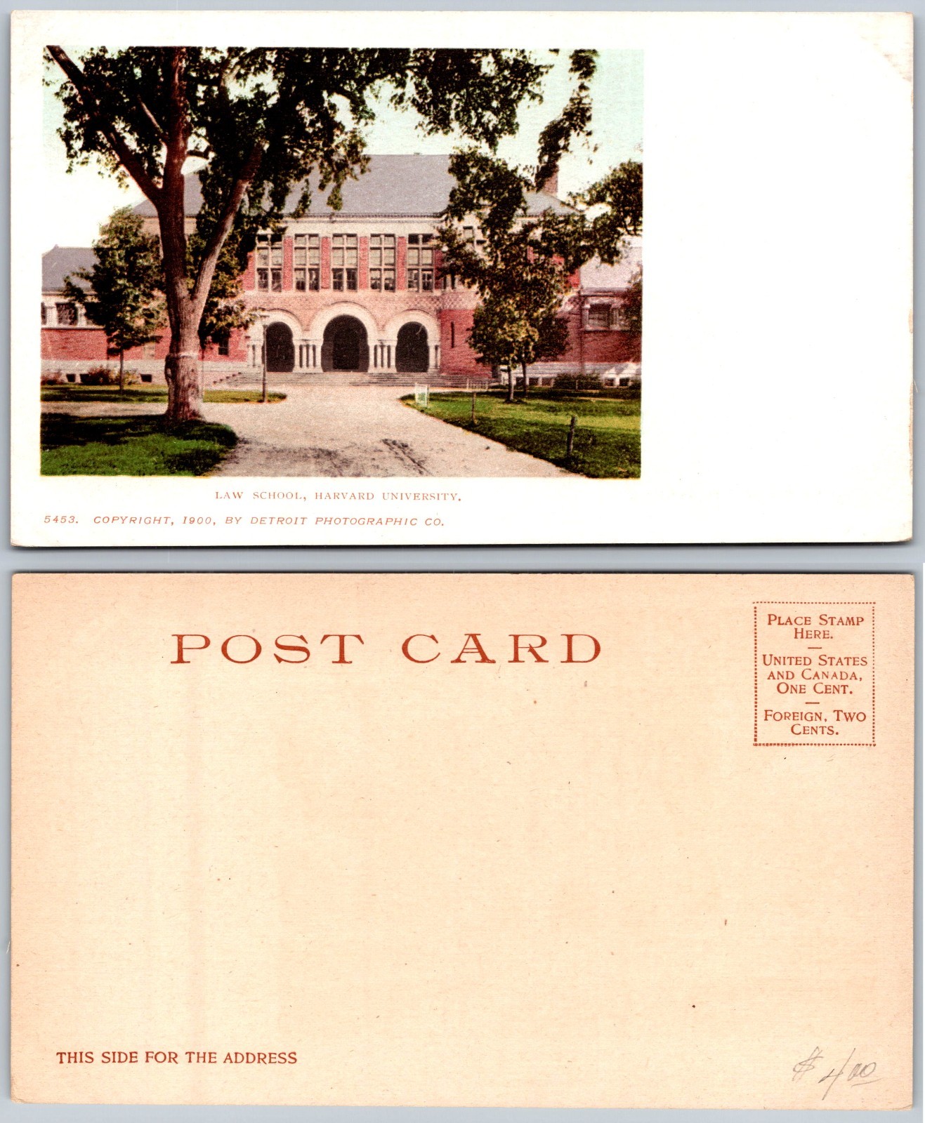 Law School Harvard University Postcard | eBay