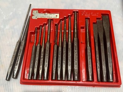 Snap-On Tools USA 15 Pc. PPC Punch & Chisel Set in Red Plastic Case | eBay