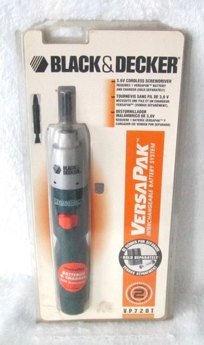 Vintage Black & Decker VersaPak Cordless Screwdriver VP720T 1995 SEALED ...