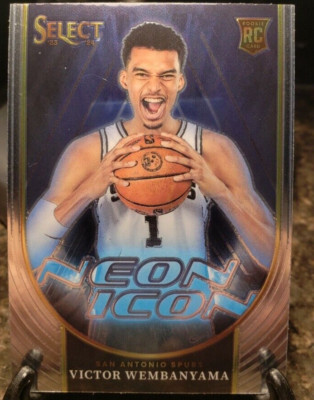 2023-24 Panini Select Silver Neon Icon Victor Wembanyama #13 RC Spurs ...