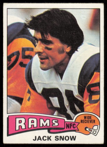 1975 Topps #258 Jack Snow Los Angeles Rams | eBay