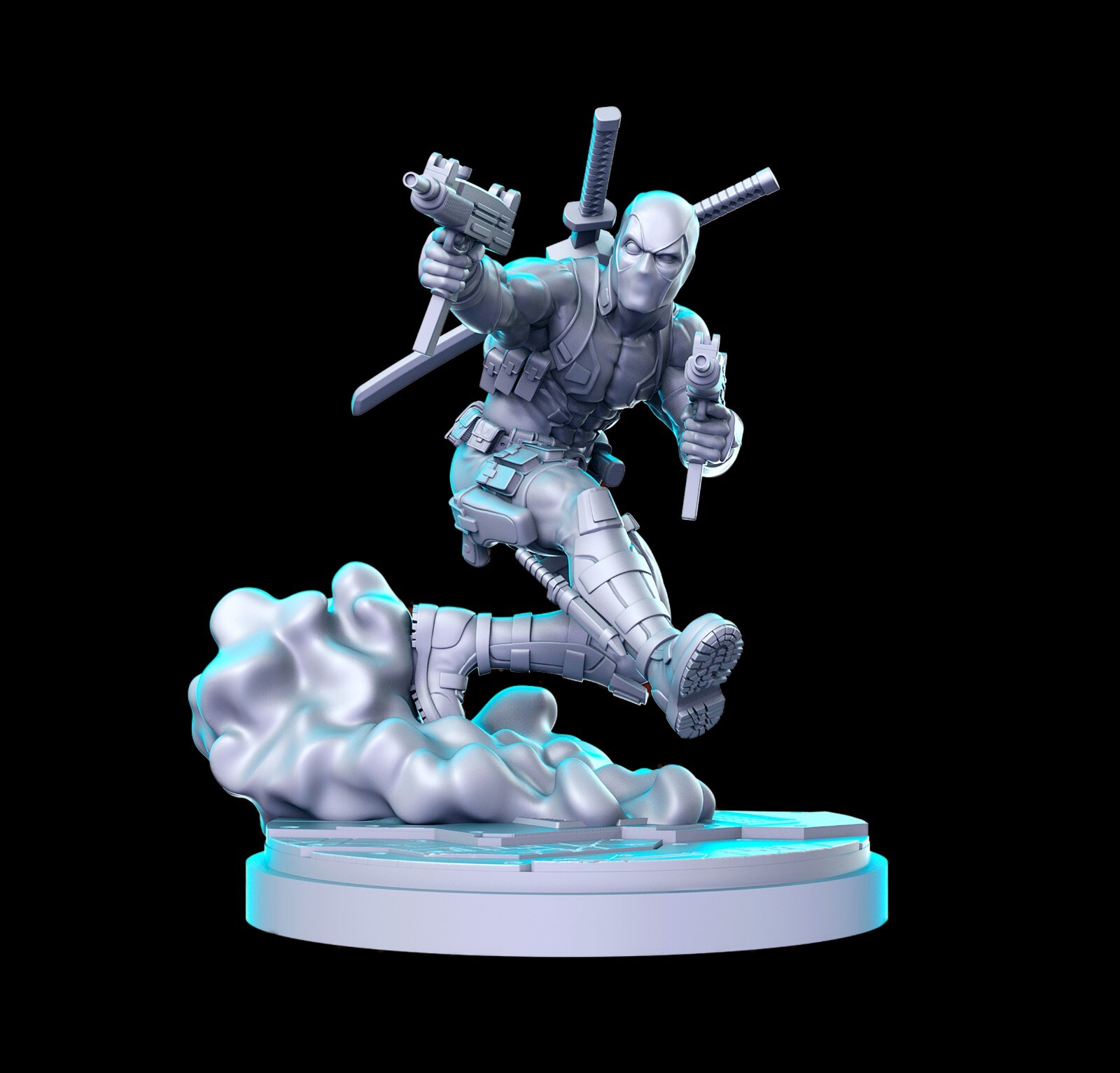 Deadpool Shooting Sci-Fi Miniature Super Hero Pathfinder Tabletop Game ...