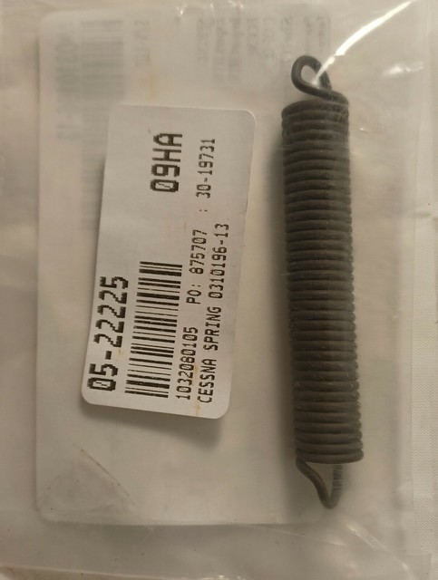 Cessna Spring P/N 0310196-13 NOS w/ 8130 (0522-69) for sale online | eBay