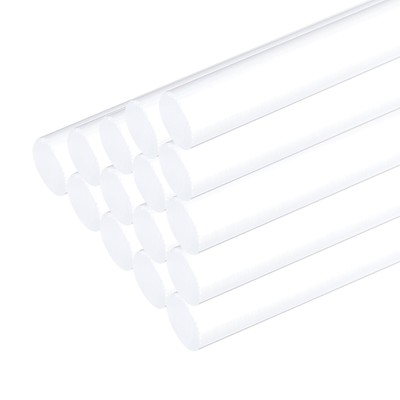 15pcs Acrylic Round Rods 3/8" x 12" Clear Plastic Acrylic Dowel Rods | eBay