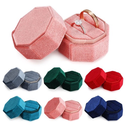Octagonal Display Box Ring Storage Box Velvet Jewelry Box With ...