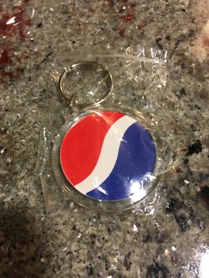 NEW Pepsi Cola Collectible Round wave Logo Key Chain Ring Advertising ...
