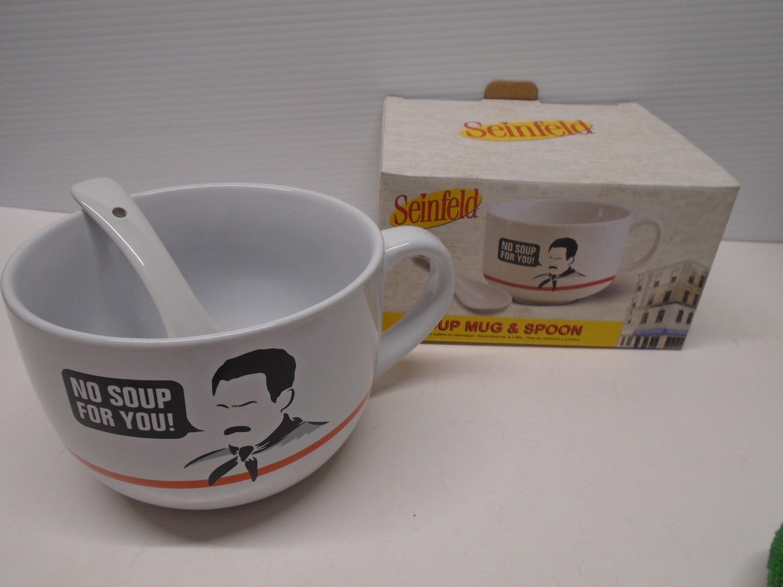 Seinfeld 23 oz Soup Mug And Spoon Set No Soup For You Paladone NEW | eBay