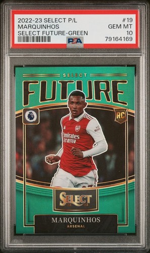 2022-23 Marquinhos Panini Select Green Prizm Arsenal Rookie Card 2/5 ...