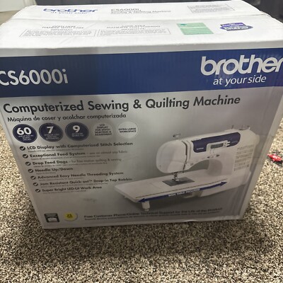 Brother CS6000I Computerized Sewing Machine with Wide Table 12502615309 ...