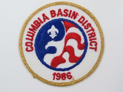 1986 Columbia Basin District Patch GOLD MYLAR Border [C-1289] | eBay