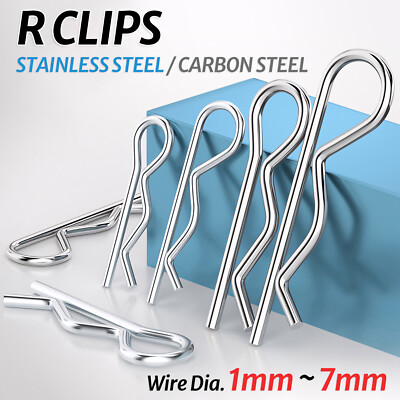 R Clip Stainless Steel 304 A2 Beta Pins 1mm 1.2mm 1.6mm 2mm 2.5mm 3mm ...