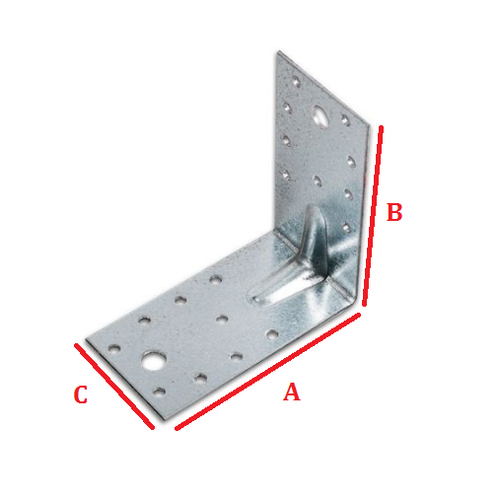 10x Winkelverbinder mit Verstärkung Bauwinkel Holzverbinder Holz Winkel ...