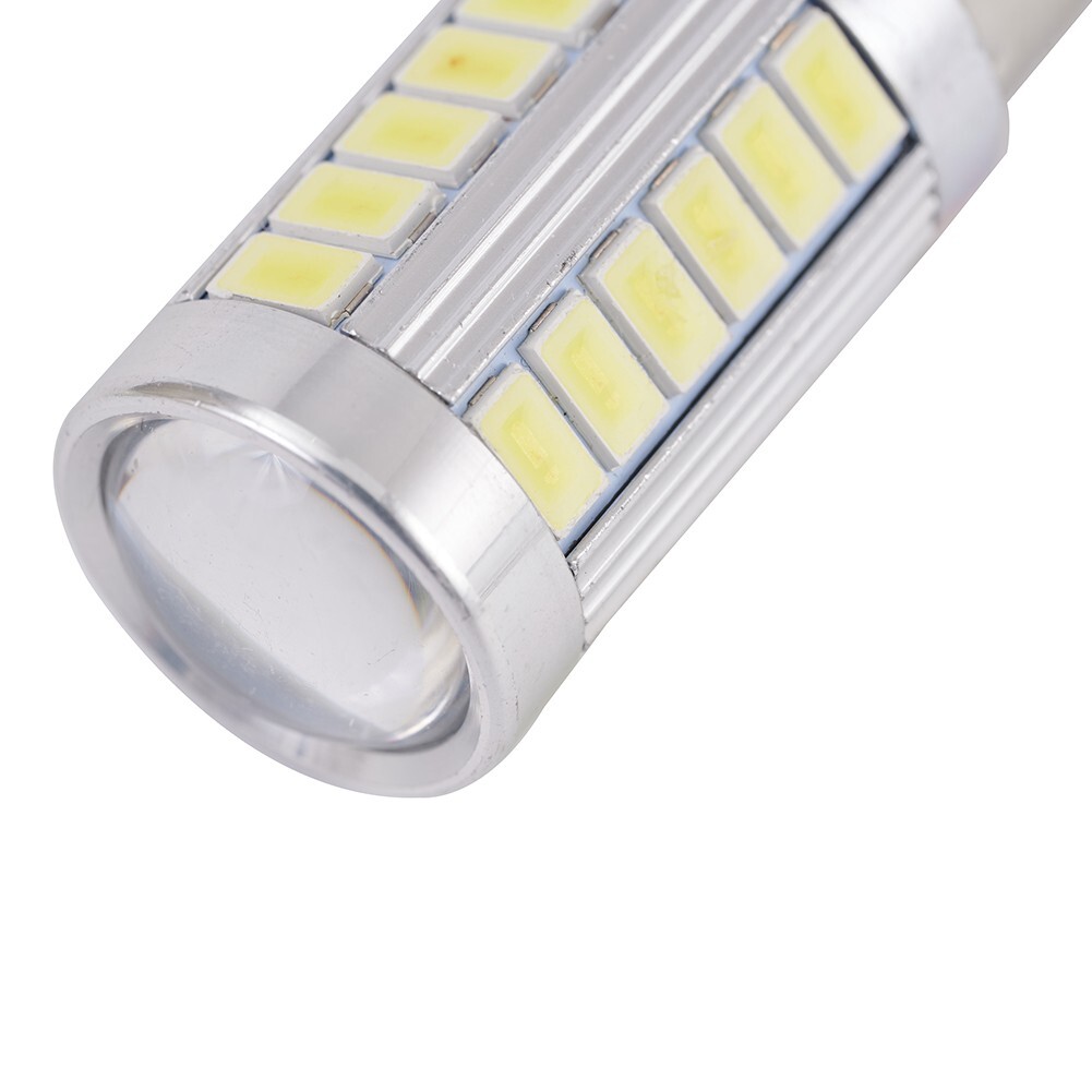 2pc Car DRL Light Bulb White LED BA15S P21W 1156 Reversing Lamp 33-SMD ...