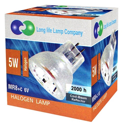 MR8 6V Halogen Light Bulbs 5W Low Voltage Lamp Long Life UV Stop ...