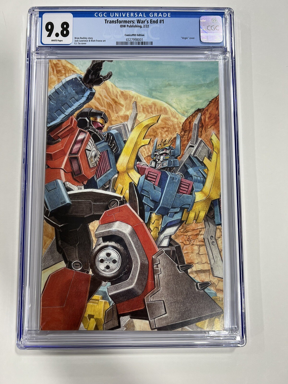 Transformers: Wars End 1 Cgc 9.8 Virgin Variant ComicsPRO Edition 2022 ...