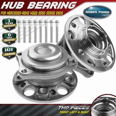 2Pcs Front Wheel Hub & Bearings Assembly for Mercedes-Benz W222 S550 ...