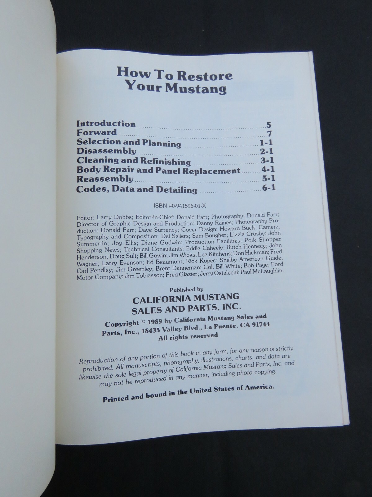 How to Restore Your Mustang by Donald N. Farr; Larry Dobbs Softcover ...