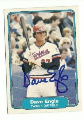 Dave Engle 1982 Fleer auto autographed signed card Twins | eBay