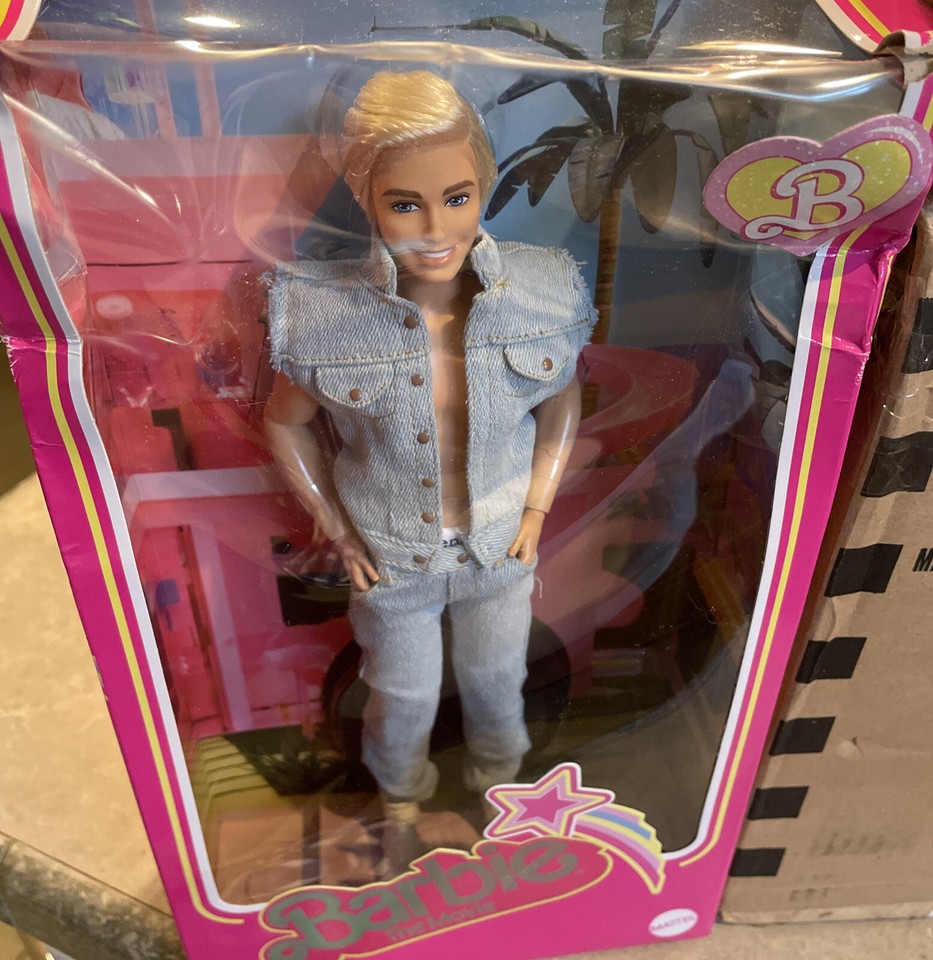 Barbie The Movie Collectible Ken Doll Wearing Denim Matching Denim Set ...