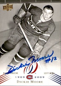 Dickie Moore Signed 2008 Upper Deck #28 Autographed Canadiens 59216 | eBay