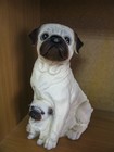 Piggy Bank Adult Pug Dog Figurine Large Statue Money Coins Box ...