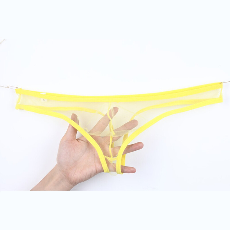 Sexy Men Briefs Sheer See Through Boxer Mesh Underwear Shorts Trunks ...