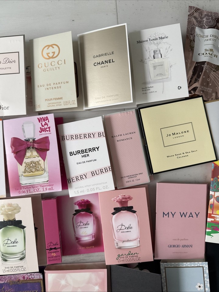 Lot of 35 DIFFERENT WOMEN'S Perfume EDT/EDP Samples NEW High End - Free ...