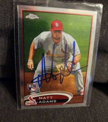 Matt Adams Autograph Signed 2012 Topps RC Chrome St Louis Cardinals | eBay