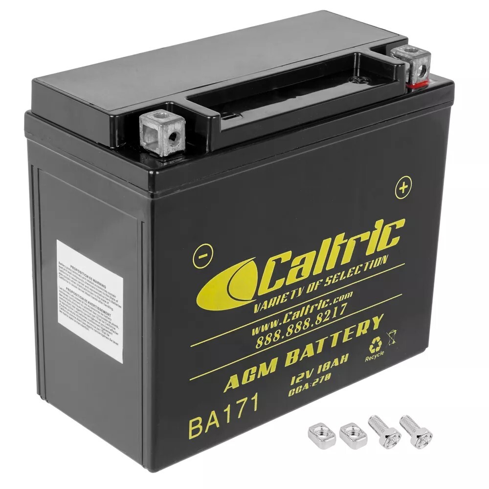 YTX20L-BS Caltric AGM Battery for Harley Davidson 65989-97E 6598997E ...