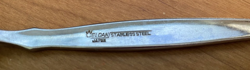 Weldan stainless steel Japan, Peeress burnished handle soup spoon, 7.25 ...