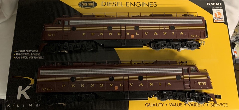 K-LINE W/ LIONEL TMCC PENNSYLVANIA E-8 AA DIESEL ENGINE SET O SCALE PRR ...