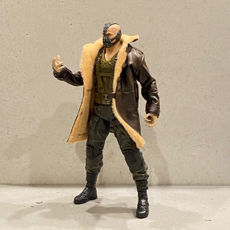 PB-MF-BANE-LTC: Deluxe Faux Leather Dark Brown Coat for McFarlane TDKR ...