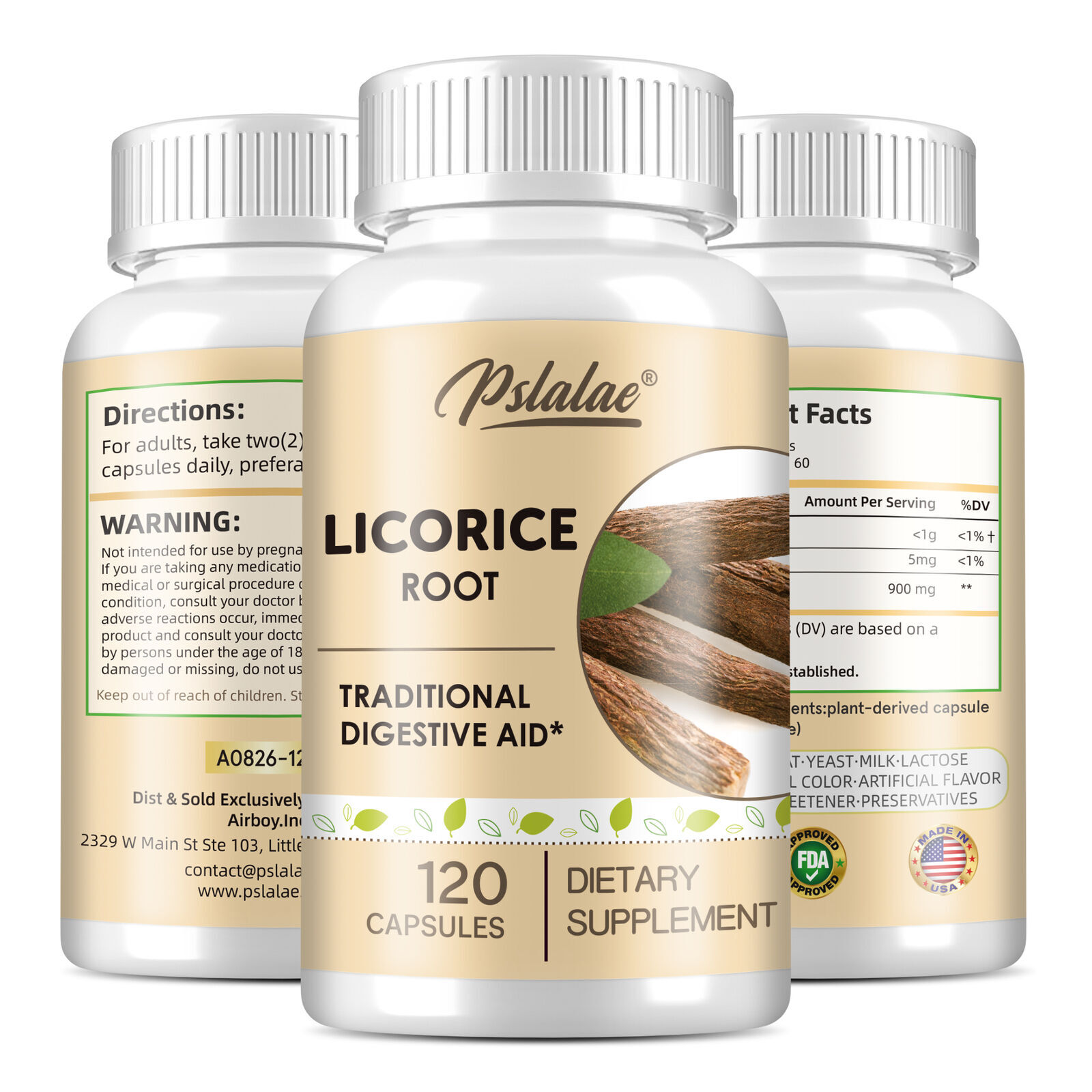 Licorice Root Capsules 900mg - Stress, Liver, Hormone Support, Highest ...