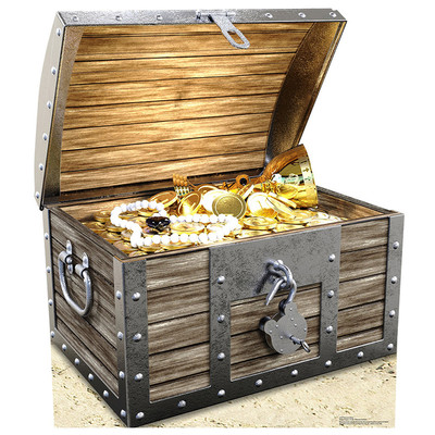 PIRATE TREASURE CHEST Prop CARDBOARD CUTOUT Standup Standee Poster FREE ...